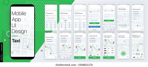 Design Mobile Application Ui Ux Set Stock Vector Royalty Free