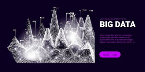 Premium Vector Big Data Abstract Background With Analysis Visualization