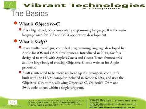 Ios Introduction To Swift Programming Ppt