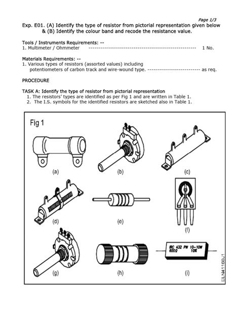 Resistor Identification And Value Calculation Pdf Resistor