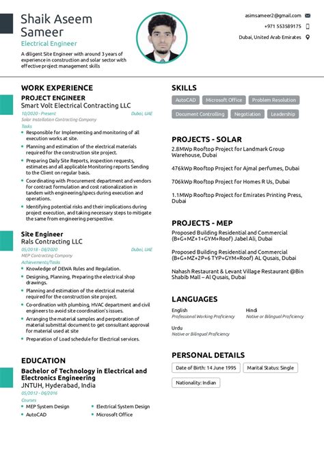 Shaik Aseem Sameer On Linkedin Construction Solar Electrical