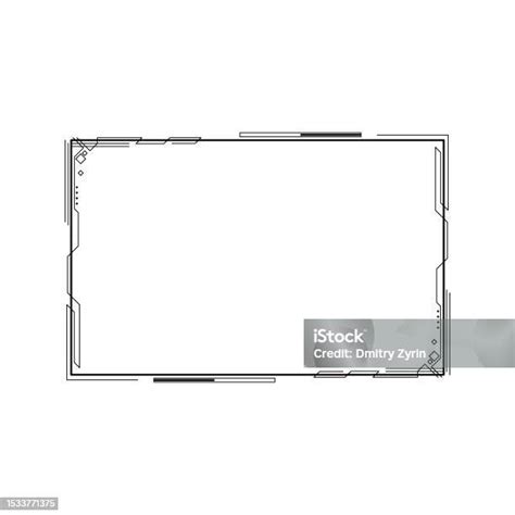 추상 블랙 간단한 선 직사각형 프레임 낙서 개요 요소 벡터 디자인 스타일 스케치 결혼식과 배너에 대 한 고립 된 그림 0명에 대한 스톡 벡터 아트 및 기타 이미지 Istock
