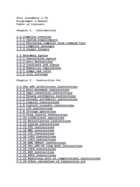 flat assembler 1 pdf assembly language command line interface