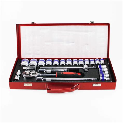 24PCS Socket Set With Robber Handle For Repair Tools Socket Set Jiangsu Goldmoon Industry Co LTD