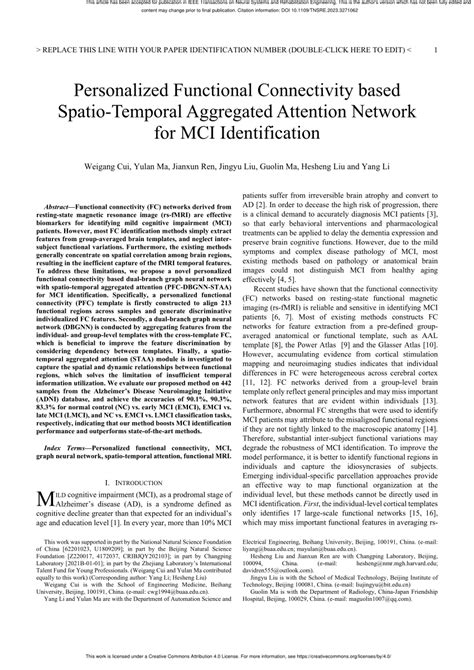 Pdf Personalized Functional Connectivity Based Spatio Temporal Aggregated Attention Network