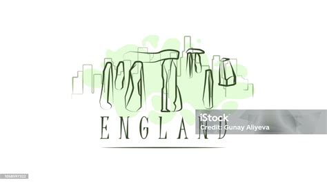 잉글랜드의 글자 이름입니다 편평한 화려한 그림입니다 여행 모험 휴가 위한 템플릿입니다 웹 배너 및 인쇄 된 자료에 대 한 개념입니다 0명에 대한 스톡 벡터 아트 및 기타