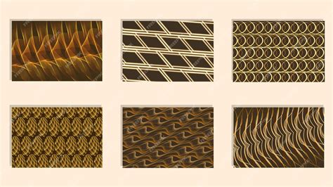 Premium Vector Set Of Brown Geometric Patterns Abstract Geometric Hexagonal Graphic Design