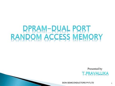 Dual Port Ram Ppt