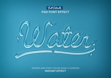 Water Text Effect 22399766 Psd