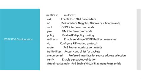 Cisco CCNA OSPF IPV6 Configuration PPTX Cisco CCNA OSPF IPV6 Configuration PPTX