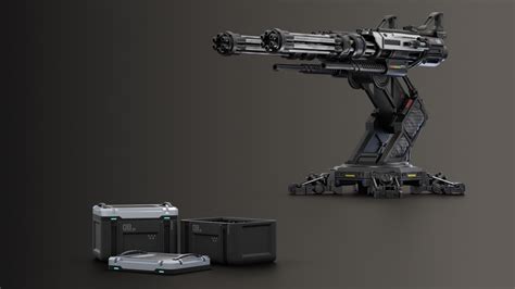 Sci Fi Turret And Crate Finished Projects Blender Artists Community