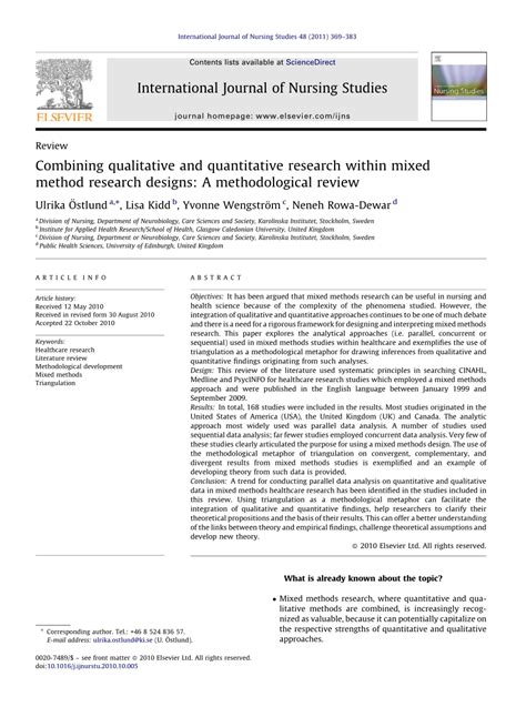 Pdf Research Design Qualitative Quantitative And Mixed 58 Off