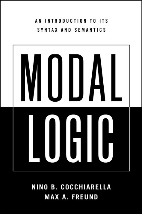 Modal Logic An Introduction To Its Syntax And Semantics