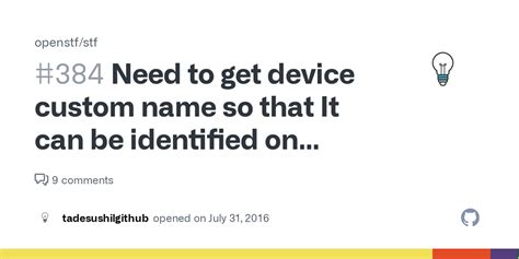 Need To Get Device Custom Name So That It Can Be Identified On Rack