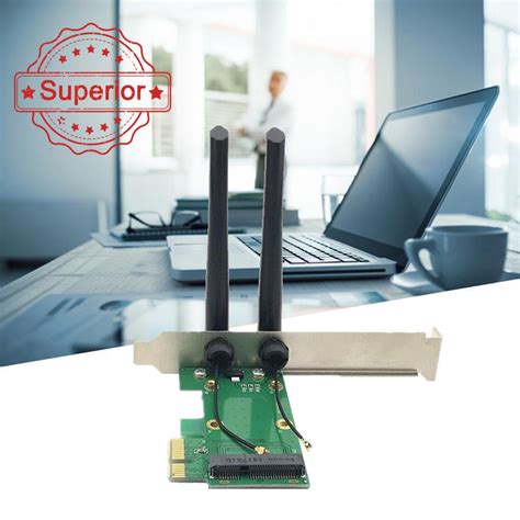 Wireless Wifi Network Card Mini Pcie To Pci E 1x Desktop Antennas Adapter 2 O9m8 Shopee Malaysia