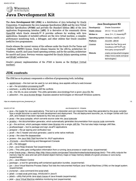 Overview Of Java Development Kit Pdf Java Programming Language