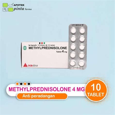 Jual Methylprednisolone 4 Mg 10 Tablet Di Seller Apotek Pinta Farma