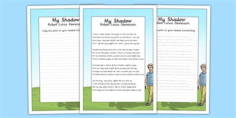 Lower Ability My Shadow Ks2 Handwriting Practice Twinkl