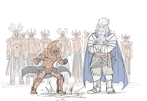 Godfrey First Elden Lord And Crucible Knight Elden Ring Drawn By