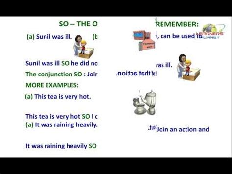 Conjunctions Video S 2becauseand So Conjunctions Worksheets Link