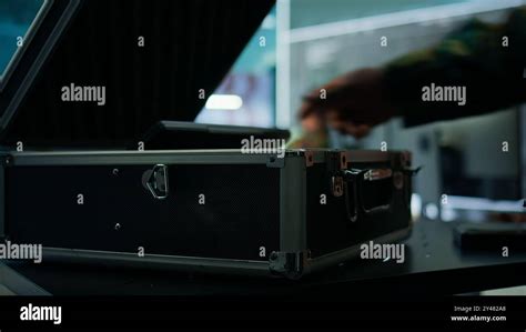 Military Personnel In A High Tech Control Room Gathers Intelligence For Data Integration In