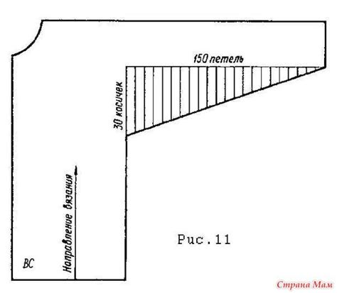 Прибавление и убавление петель по наклонным линиям Вязание спицами Страна Мам Вязание