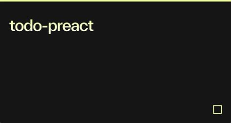 Todo Preact Codesandbox