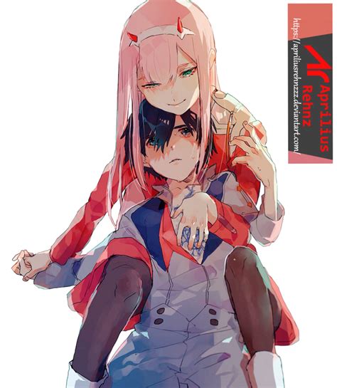 Render35 Hiro X Zero Two By Apriliusrehnzzz Personagens De Anime Casal Anime Casais