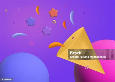 3d 배너 색종이 파티 휴일 이벤트 리본과 밝은 요소로 플래퍼 폭발 카니발 축제 선물과 수상자에 대한 축하와 놀라움 색종이가있는 벡터 배너 3차원 형태에 대한 스톡 벡터