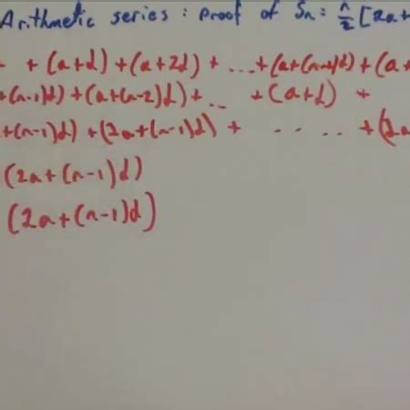 Sum Of Arithmetic Corbettmaths