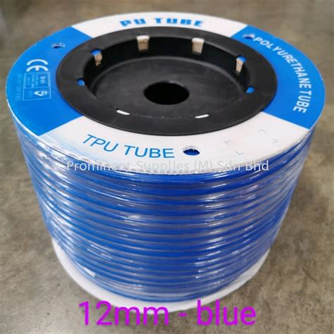 12mm Pu Tubing Blue Color 100 Meters Per Roll Od 12mm X Id 8mm