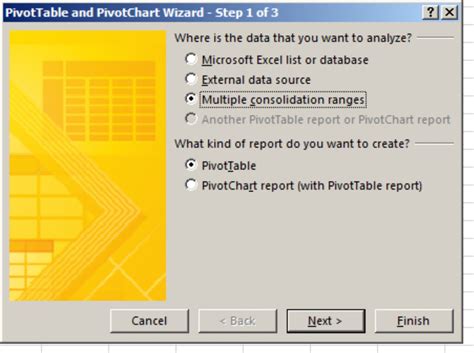 Как да направя пивот таблица като източника на информацията да ми е от различни листа Аула бг