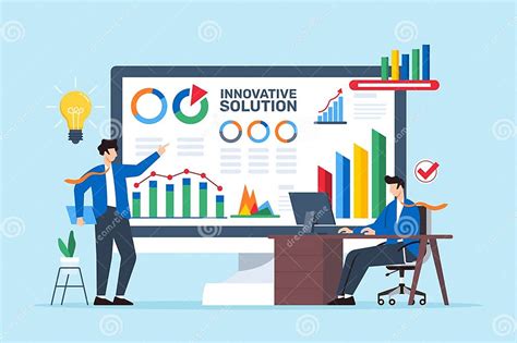 Flat Illustration Of Two Men Conducting Problem Analysis With