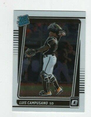 Luis Campusano Donruss Optic Prizm Rated Rookie Brown On Card Autograph