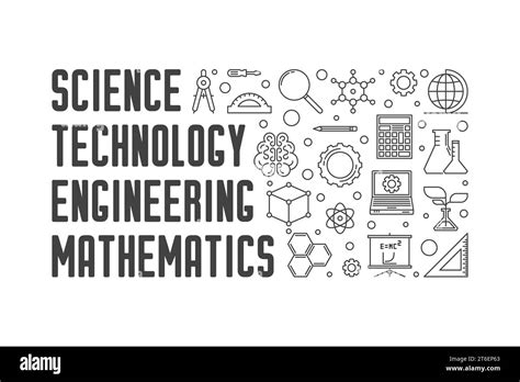 science technology engineering and mathematics vector concept