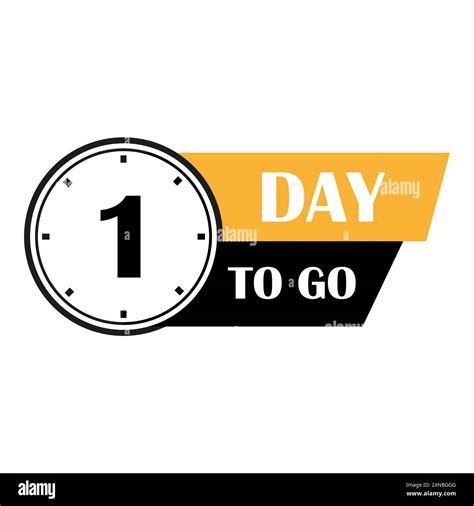 Countdown Timer Icon Number 1 Detail One Day Left Vector