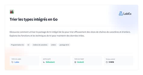 Programmation Go Tri De Chaînes De Caractères Et Dentiers