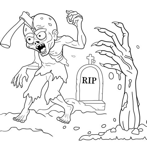 Printable Zombie Coloring Pages Free Printable Zombie Coloring Pages
