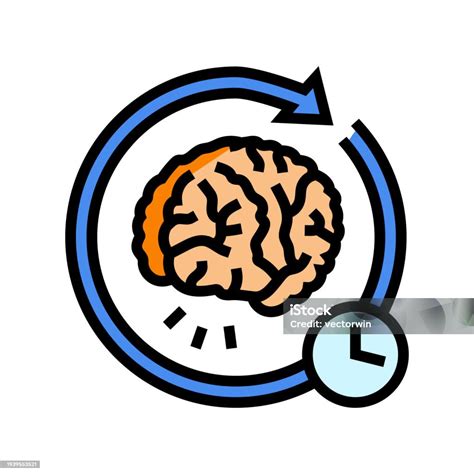 기억 회상 신경 과학 신경학 컬러 아이콘 벡터 일러스트 레이 션 건강관리와 의술에 대한 스톡 벡터 아트 및 기타 이미지 건강관리와 의술 과학 뇌전도 Istock