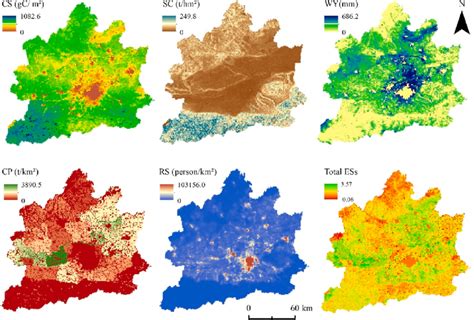 Spatial Distribution Of Ecosystem Services In 2020 Download Scientific Diagram