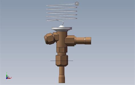 外平衡膨胀阀 SOLIDWORKS 2013 模型图纸免费下载 懒石网