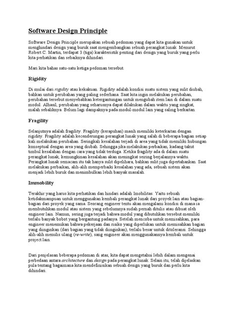 Software Design Principle Pdf Komputer