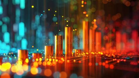Dynamic Business Growth Charts In Vibrant Digital Art Modern Illustration Of Service