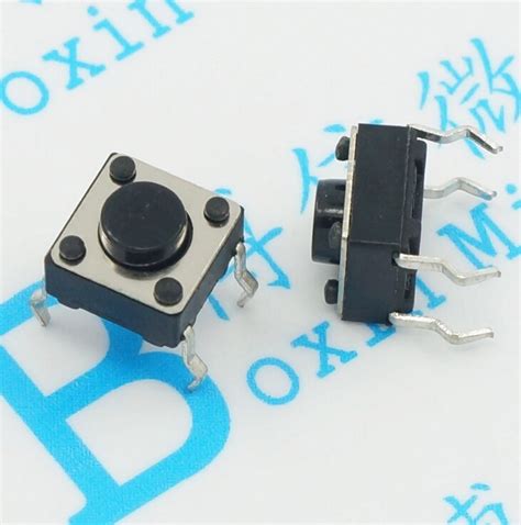 6x6x4 3插脚 6 6 4 3mm轻触开关按键轻触按钮复位开关 虎窝淘