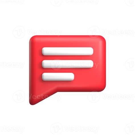 Red Message 3d Ui Icon 17209855 Png