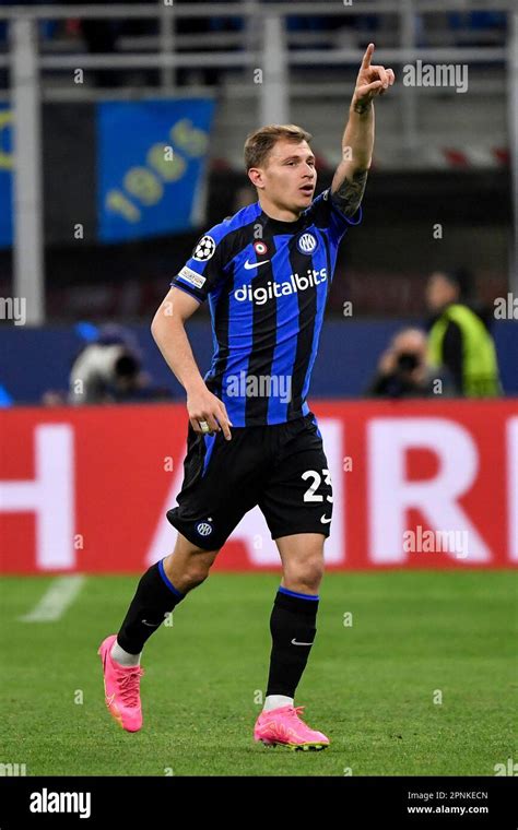 Milan Italy 19th Apr 2023 Nicolo Barella Of Fc Internazionale