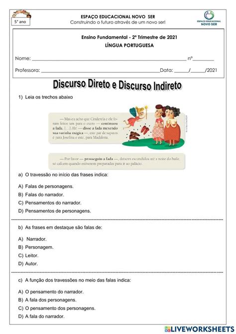 Exercicios Discurso Direto E Indireto Lazer