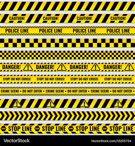 Police Crime Scene Tape Border Royalty Free Vector Vectorstock