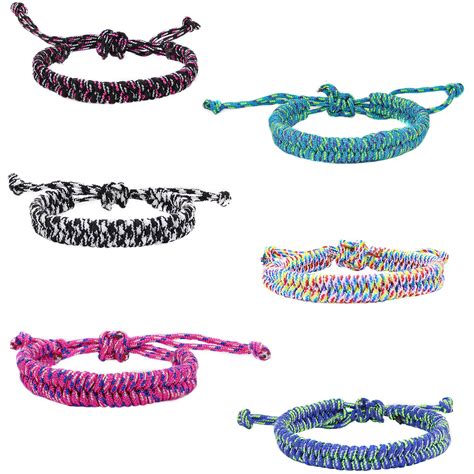 Adjustable Braided Paracord Bracelets Wrap Braid