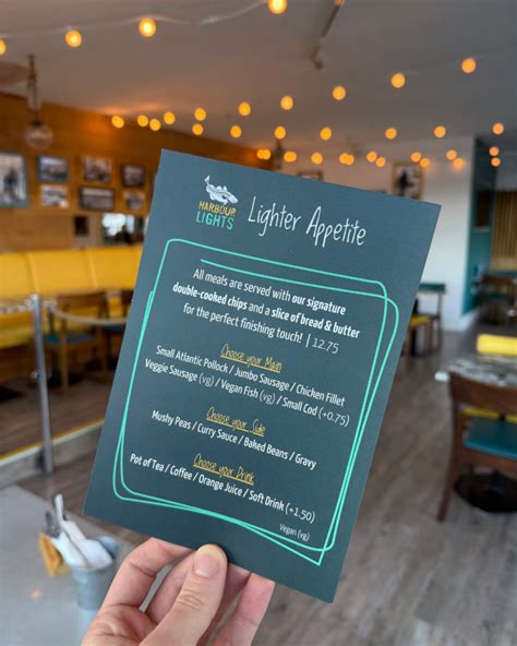 Discover Our New Lighter Appetite Lunch Menu Harbour Lights Fish And Chips